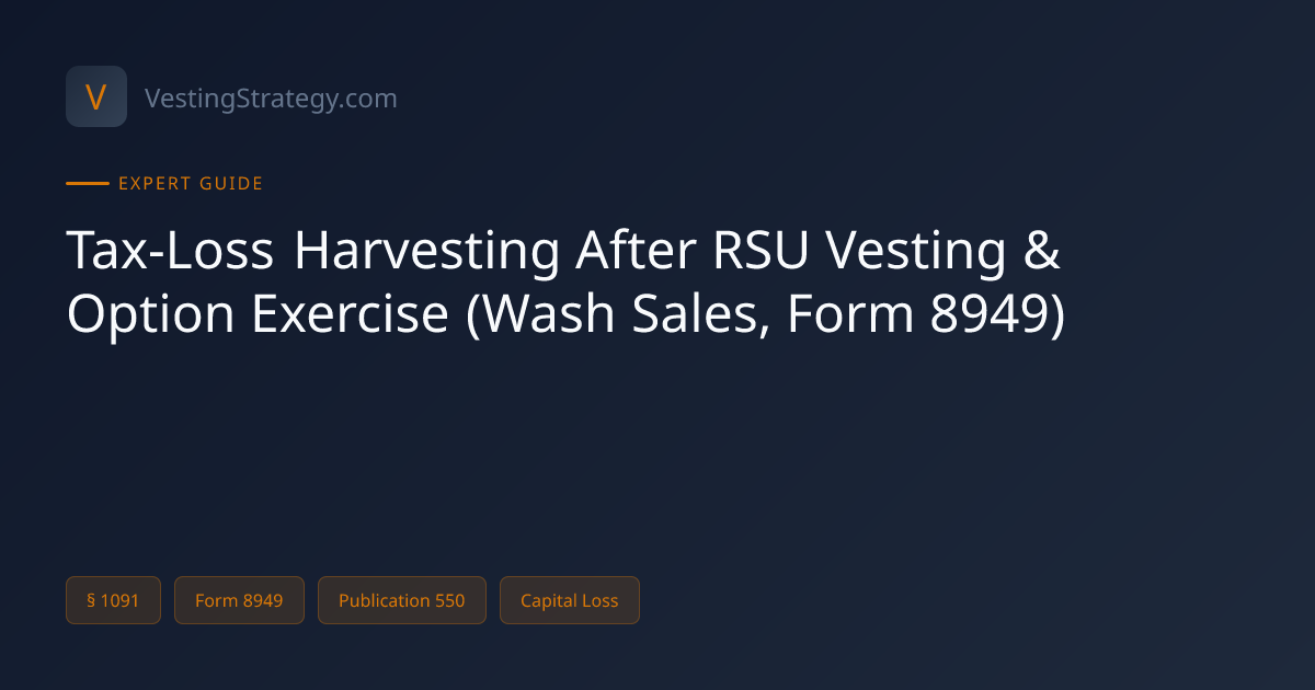 Tax-Loss Harvesting After RSU Vesting & Option Exercise (Wash Sales ...